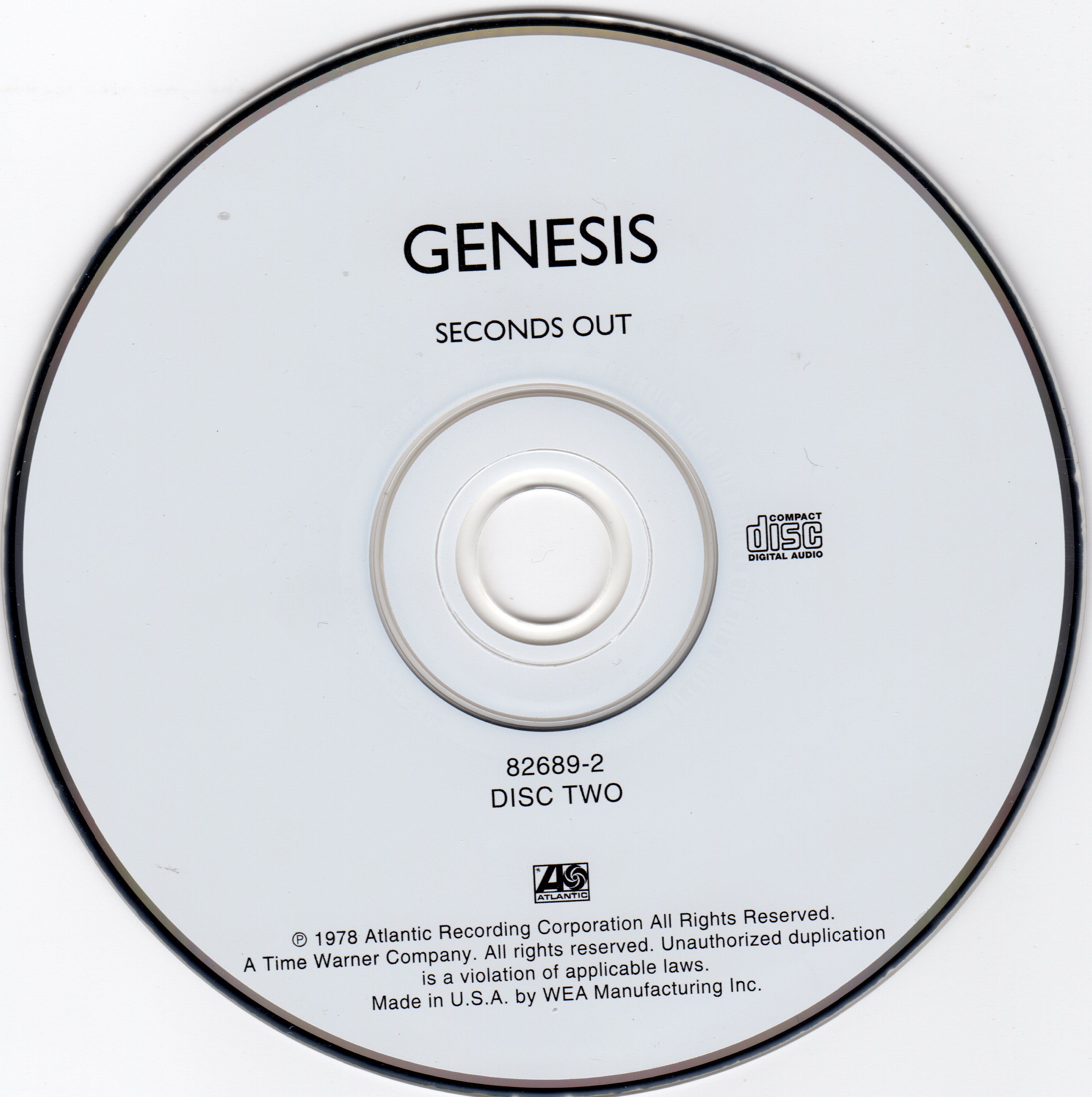 Genesis Seconds Out : CD2 us | CD Covers | Cover Century | Over 1.000. ...